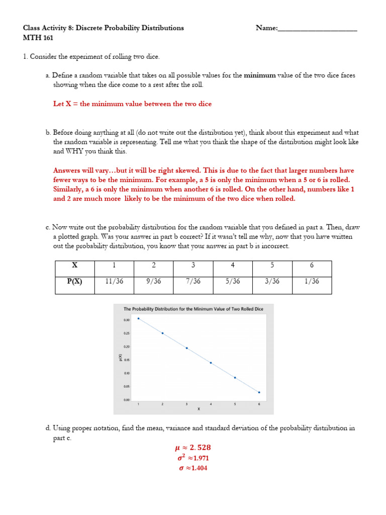 Discrete Probability Distributions Guide | PDF | Probability ...