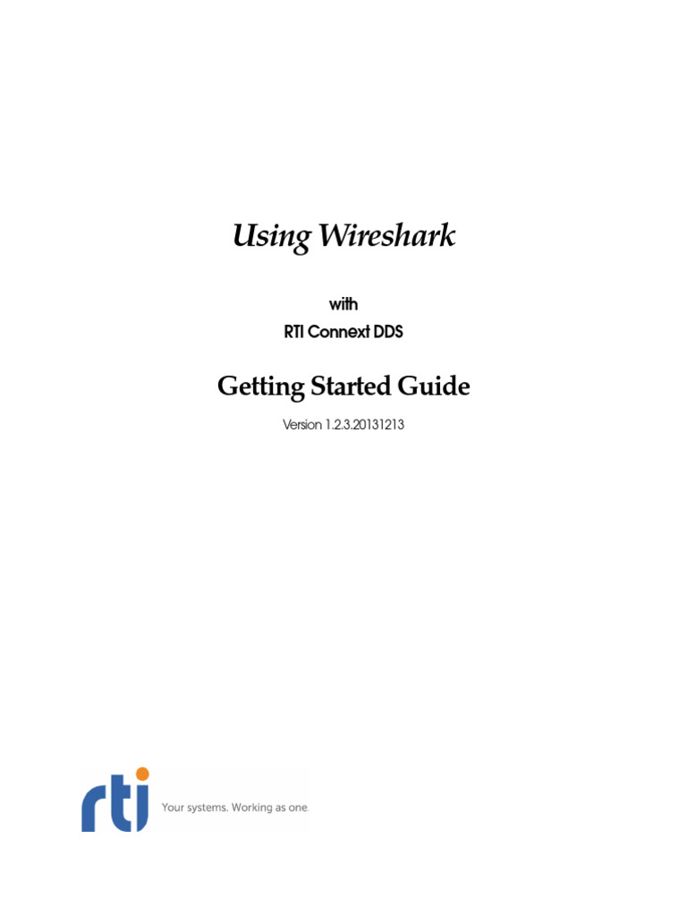 RTI Wireshark GettingStarted | PDF | Multicast | Software
