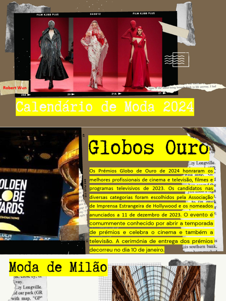 Calendário de Moda e Prêmios 2024 | PDF | Prêmios da Academia (Oscar ...