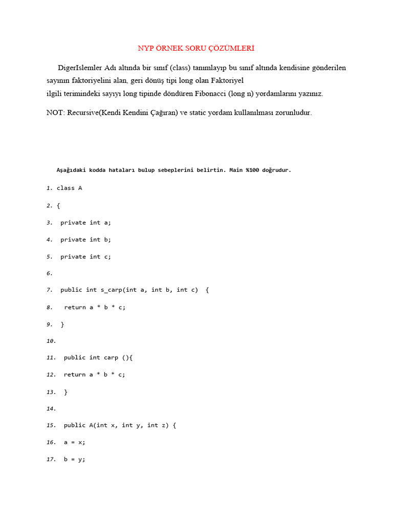 Nyp Örnek Sorular | PDF