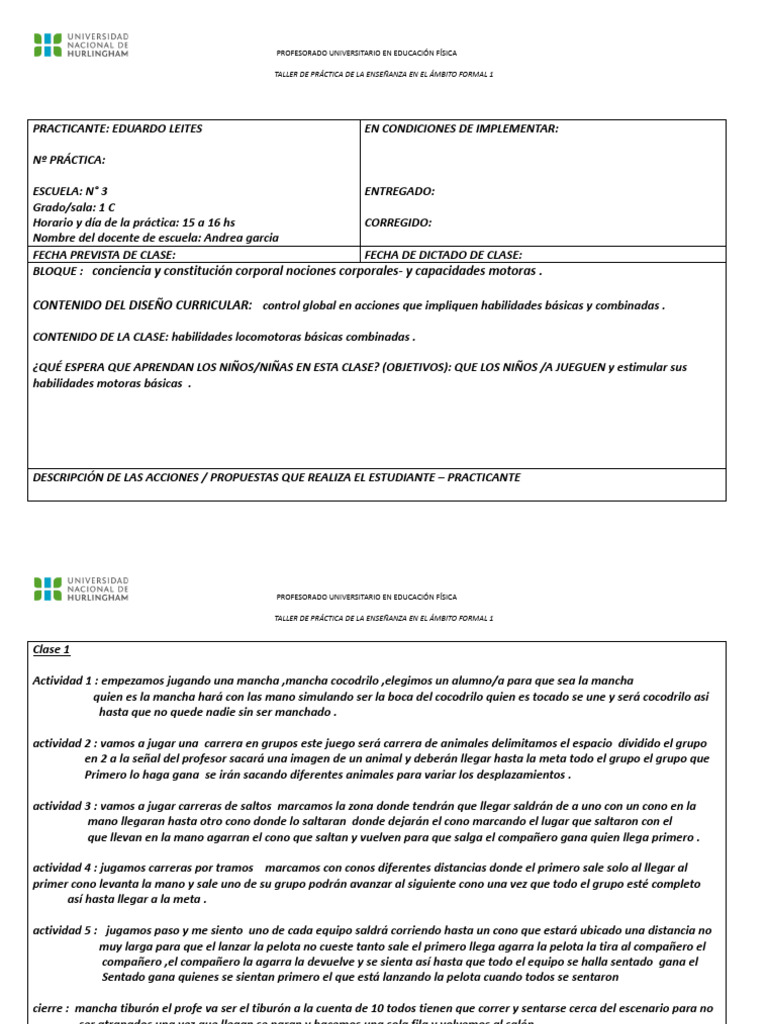 Plan de Clase 6 - 11 | PDF | Enseñando | Maestros
