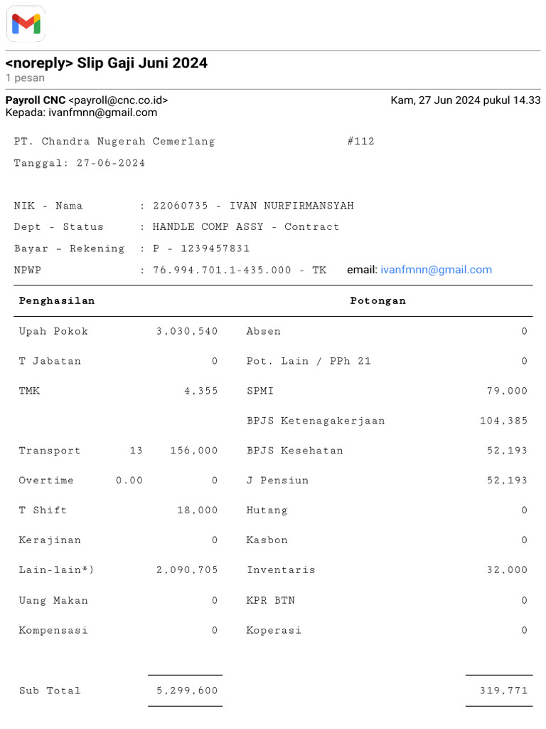 Gmail - _noreply_ Slip Gaji Juni 2024 | PDF