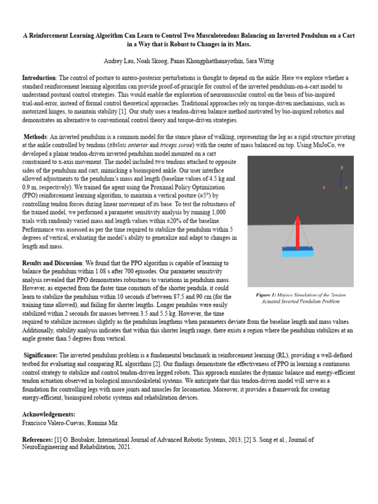 BME 404 ML Project Report | PDF | Pendulum | Robotics