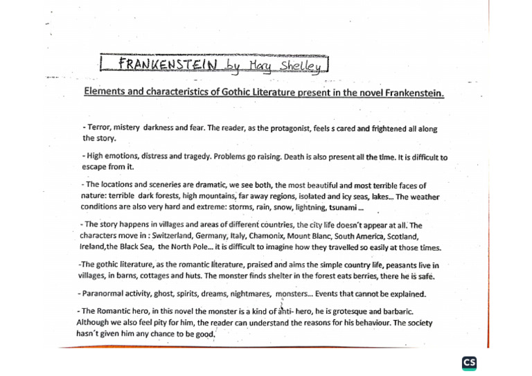 Characteristics of Gothic Literature | PDF