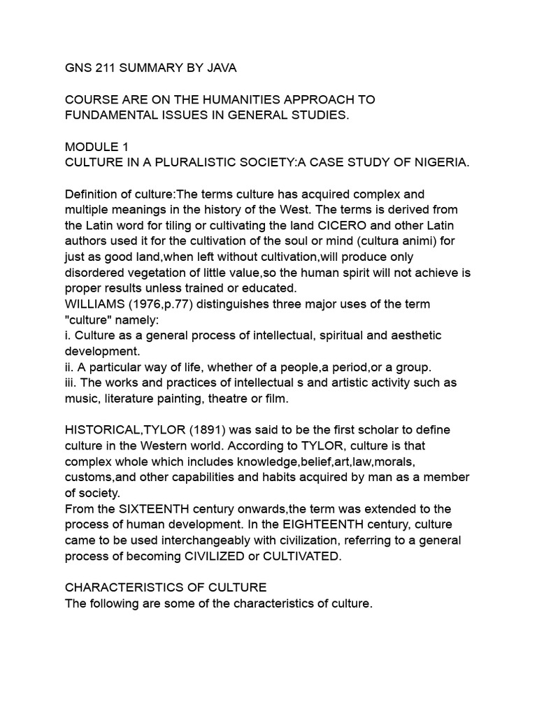 Gns 211 Summary (The New Edition) by Java | PDF | Human Rights ...