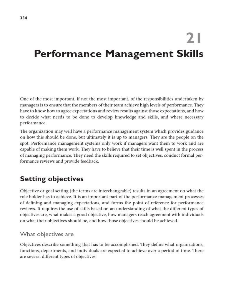 21 - Performance Management Skills | PDF | Goal | Databases
