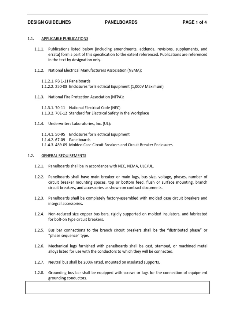 panelboards | PDF | Building Engineering | Wire
