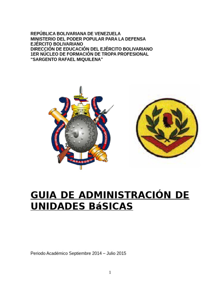 Guia de Administracion de Unidades Basicas | PDF | Política de defensa | Ciencia militar