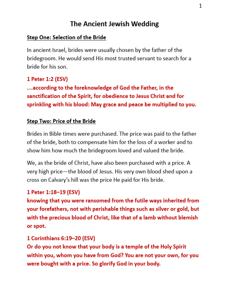 The Ancient Jewish Wedding | PDF | Bride | Wedding