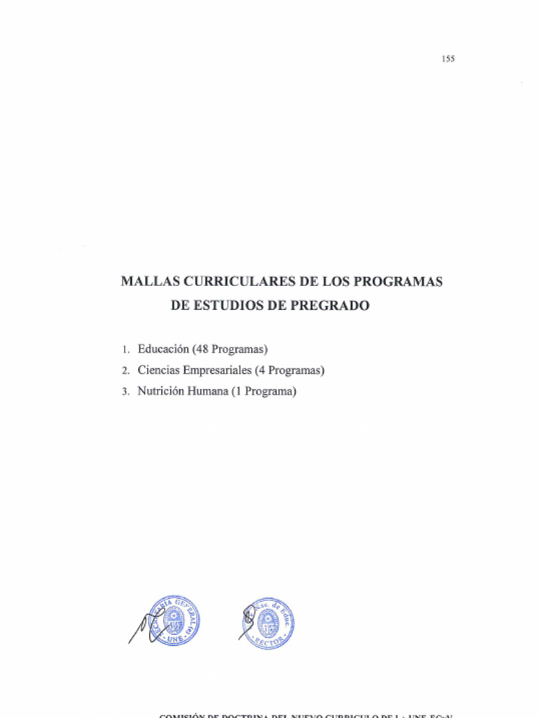 Mallas Curriculares de Los Programas de Estudio de Pregrado | PDF
