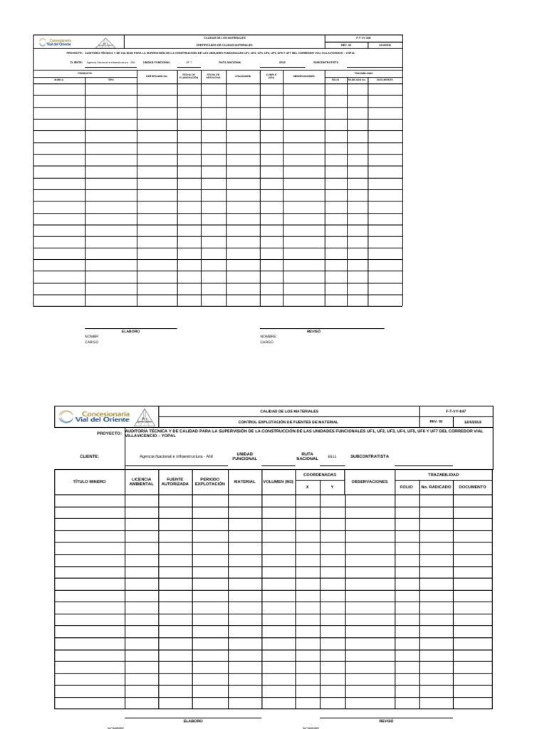 Certificación de Calidad de Materiales UF7 | PDF
