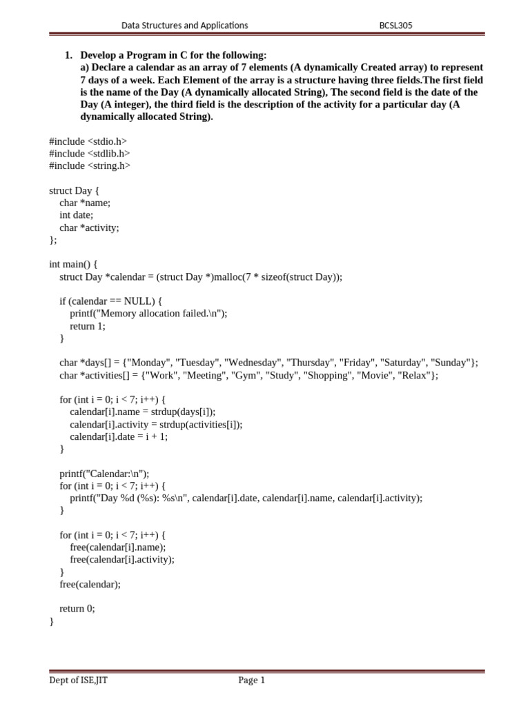 Aiml DS(BCSL305) Manual 1 | PDF | Queue (Abstract Data Type) | Software Engineering