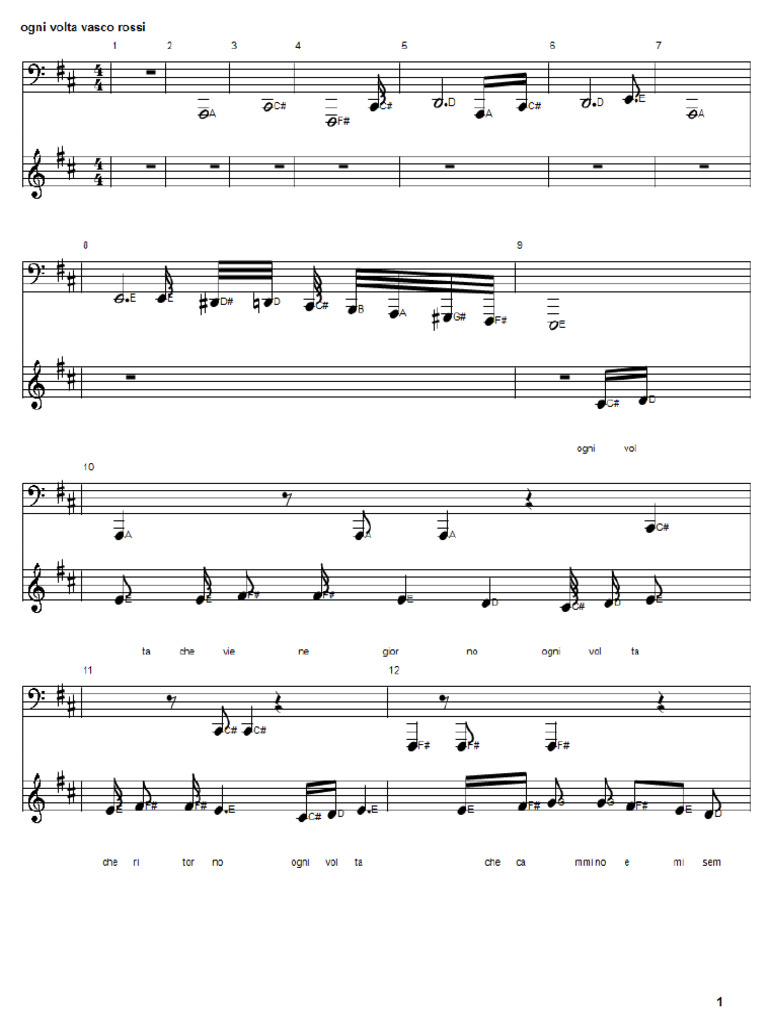 Ogni Volta Vasco Rossi | PDF
