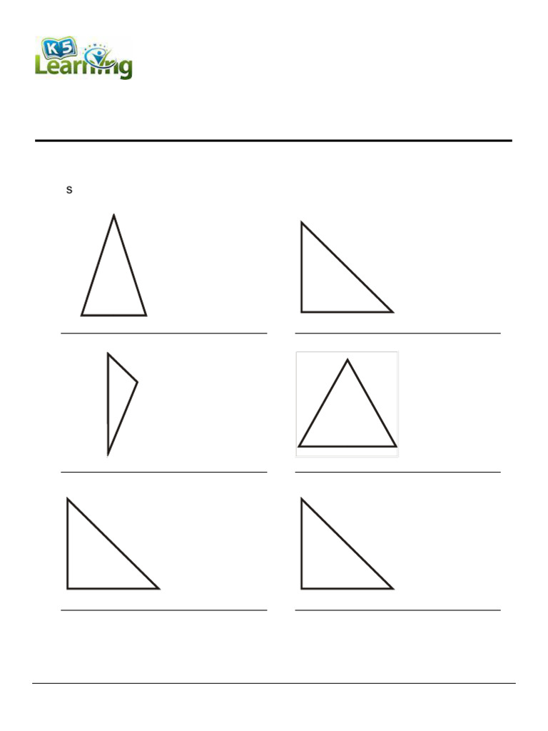 Grade 5 Triangle Classification | PDF