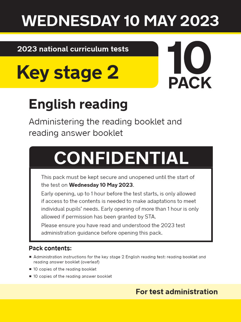 2023 Key Stage 2 English Test Guide | PDF | Copyright | Question