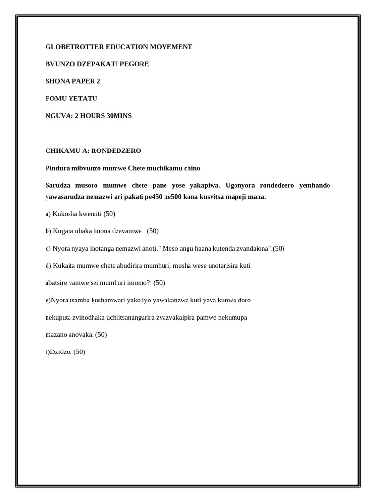 Kugara Nhaka neTsamba Yekushamwari | PDF