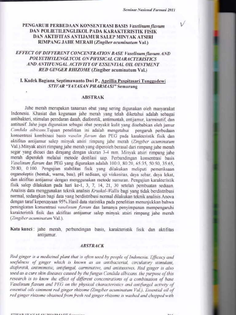 ID Pengaruh Perbedaan Konsentrasi Basis Vas | PDF