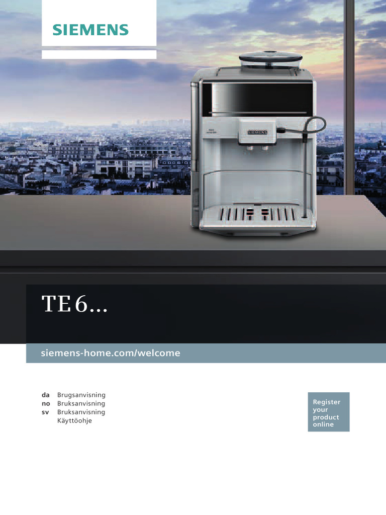 Siemens TE605209RW EQ.6 Espresso Machine | PDF