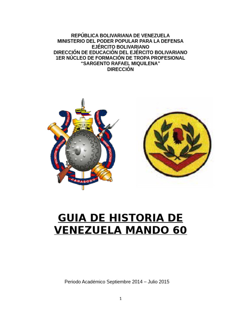 GUIA HISTORIA DE VENEZUELA -2 | PDF | Venezuela