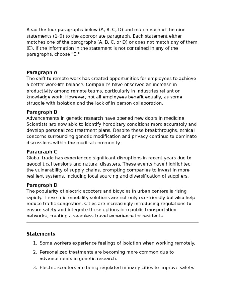 Celpip task 3 - reading muck up II | PDF | Supply Chain