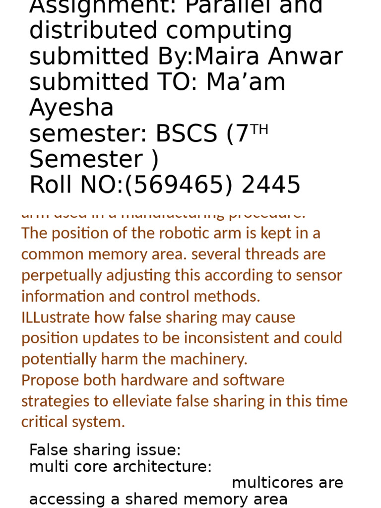 concurrency and synchronization in parallel and distributed computing | PDF | Cpu Cache ...
