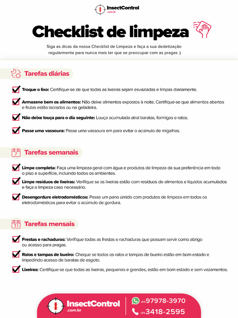 Checklist de Limpeza | PDF