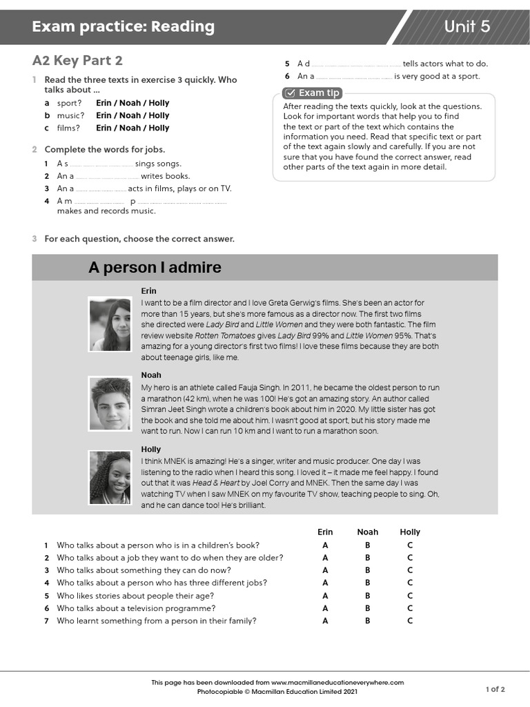 A2_U5_Exam_Practice_Readingg | PDF