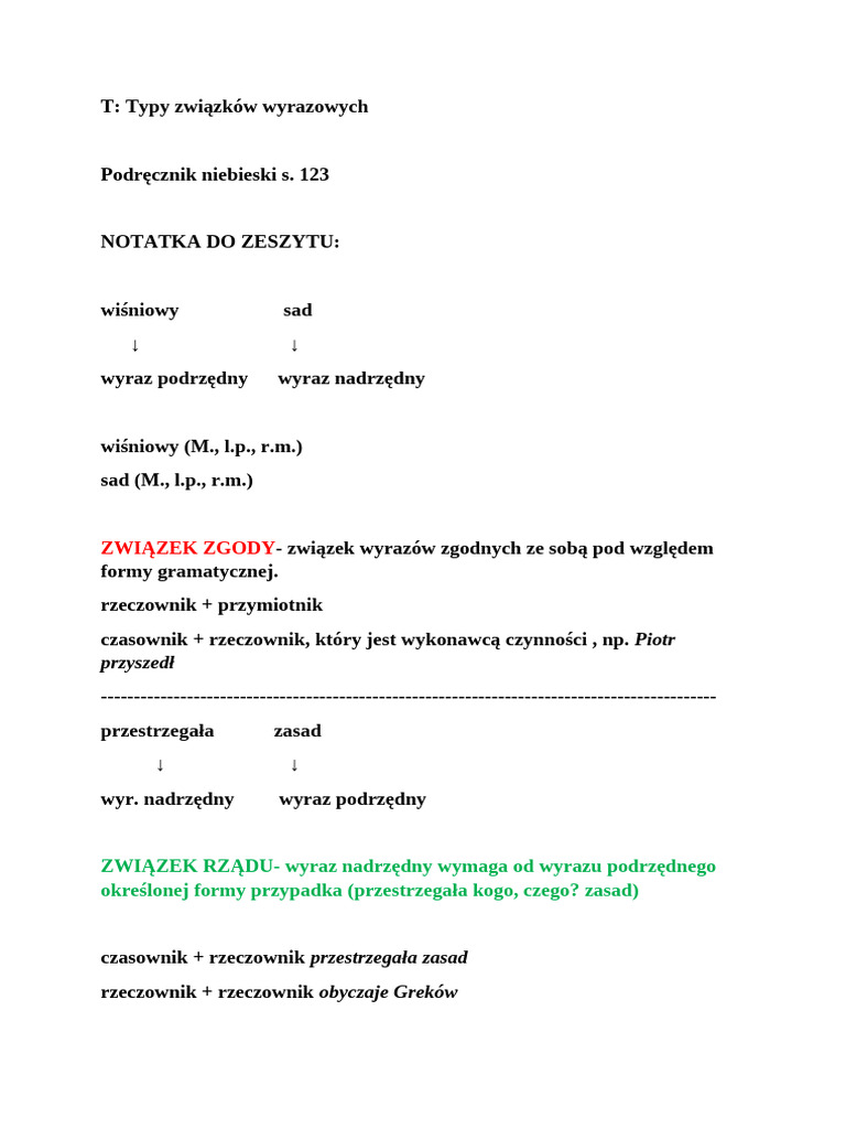 5B Typy Związków Wyrazowych | PDF