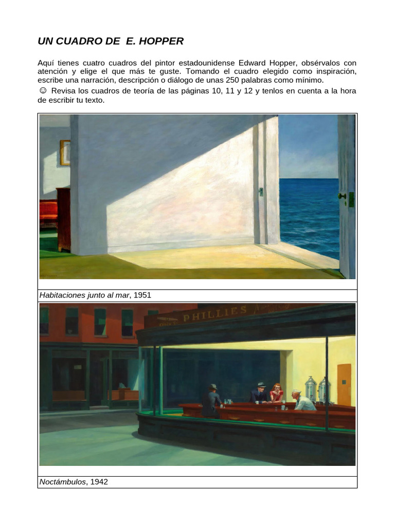 Un cuadro de Hopper | PDF