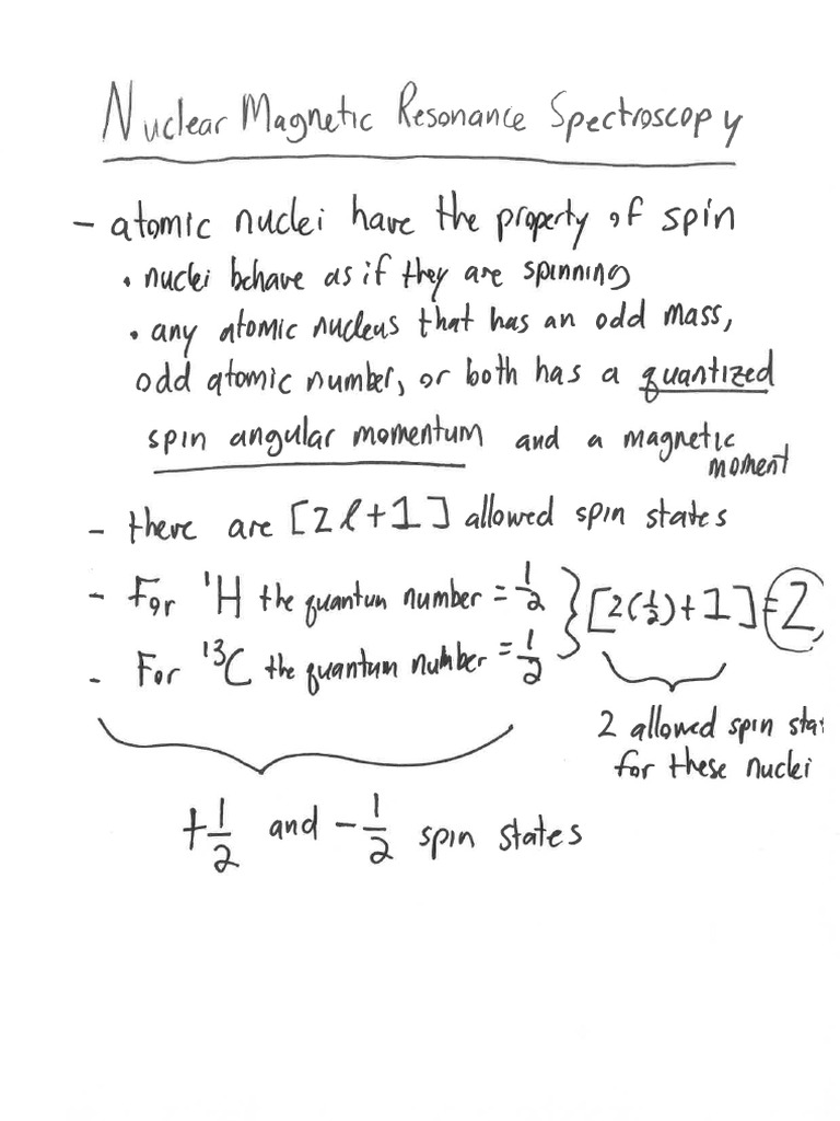 NMR 1H and 13C NOTES | PDF