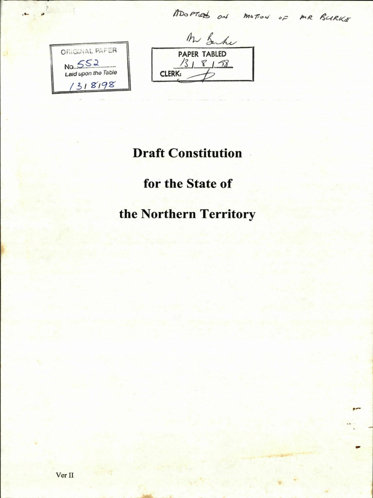 NT Draft Constitution Overview | PDF | Supreme Courts | Jurisdiction