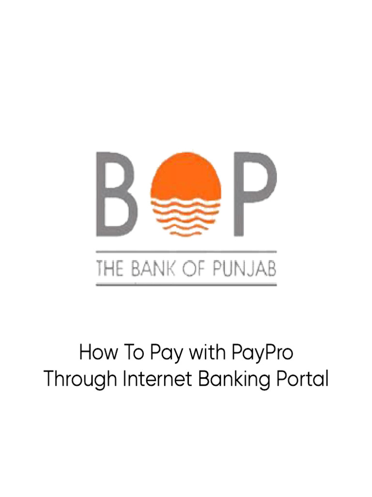 How To Pay BOP | PDF