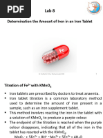 Iron Tablet Redox Titration Method | PDF | Titration | Chemistry