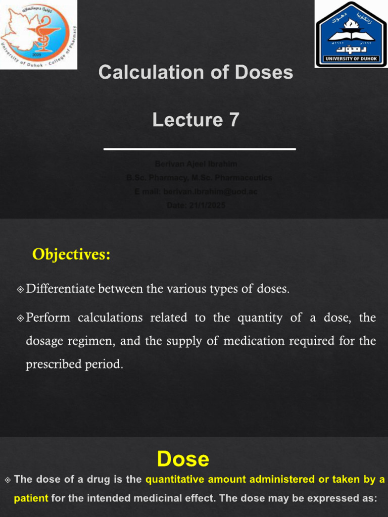 7 | PDF | Chemistry | Dose (Biochemistry)
