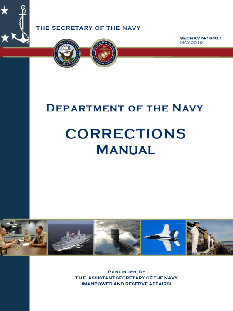 1640.1 Navy Corrections Manual | PDF | United States Secretary Of The ...