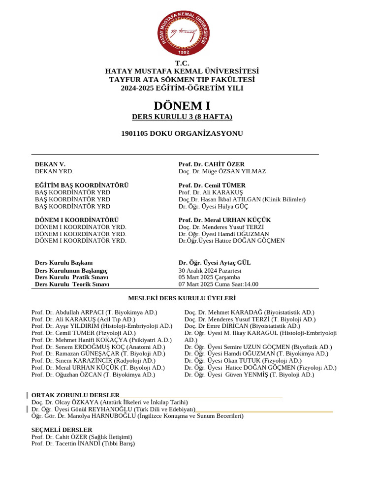 2024-2025 - D-I - 3. - Kurul-30Aralık2024 - 07 Mart 2025 - GÜNCEL | PDF