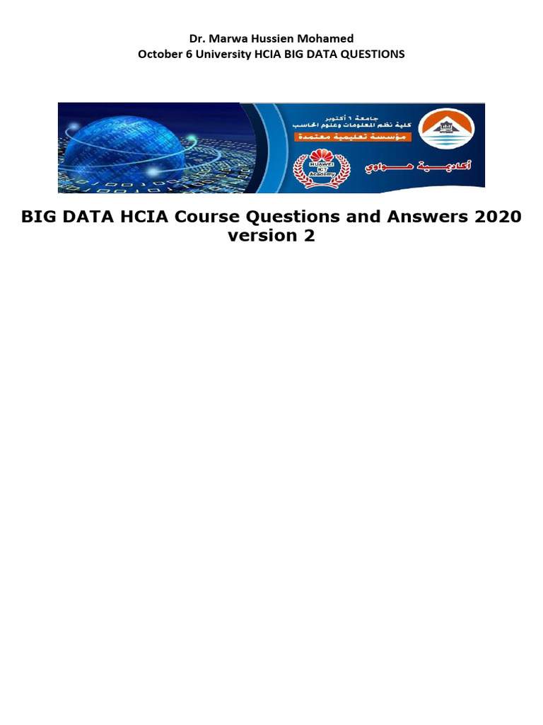 BIG DATA Question Version 2 | PDF | Apache Hadoop | Apache Spark