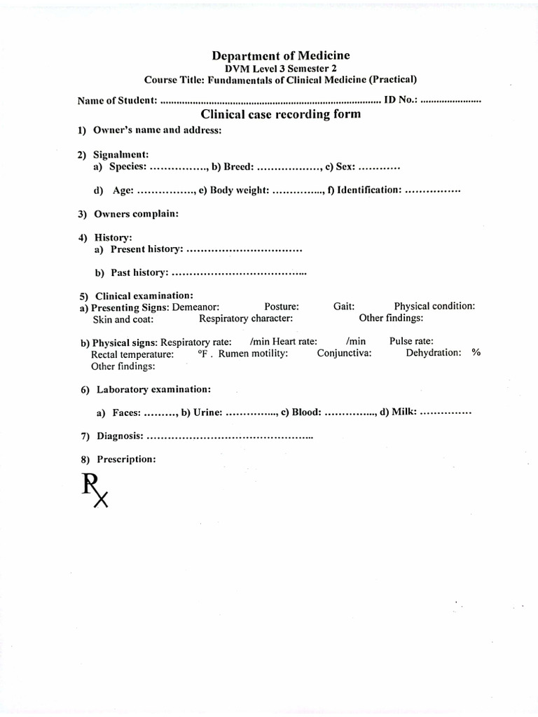 Case Record Form | PDF