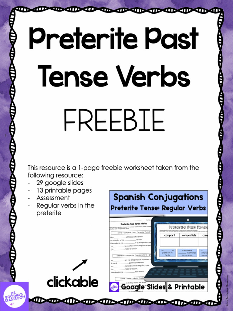 Preterite Tense Conjugation Practice | PDF