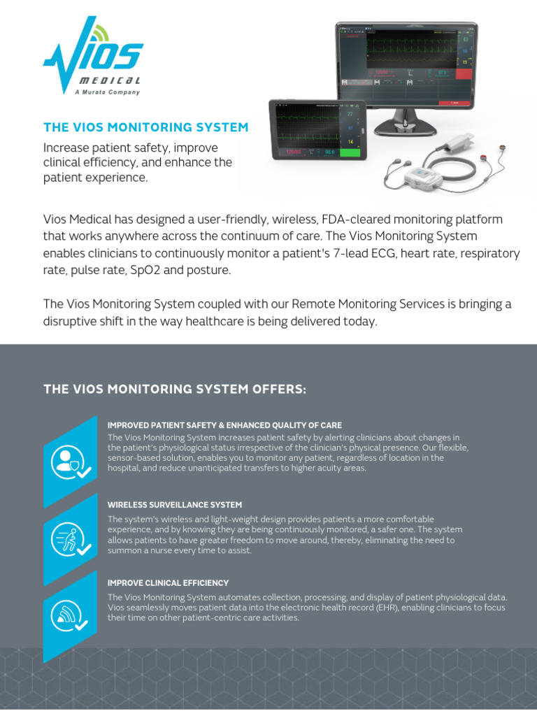 Vios Monitoring Solution Health Care Provider Brochure v2 | PDF | Monitoring (Medicine ...