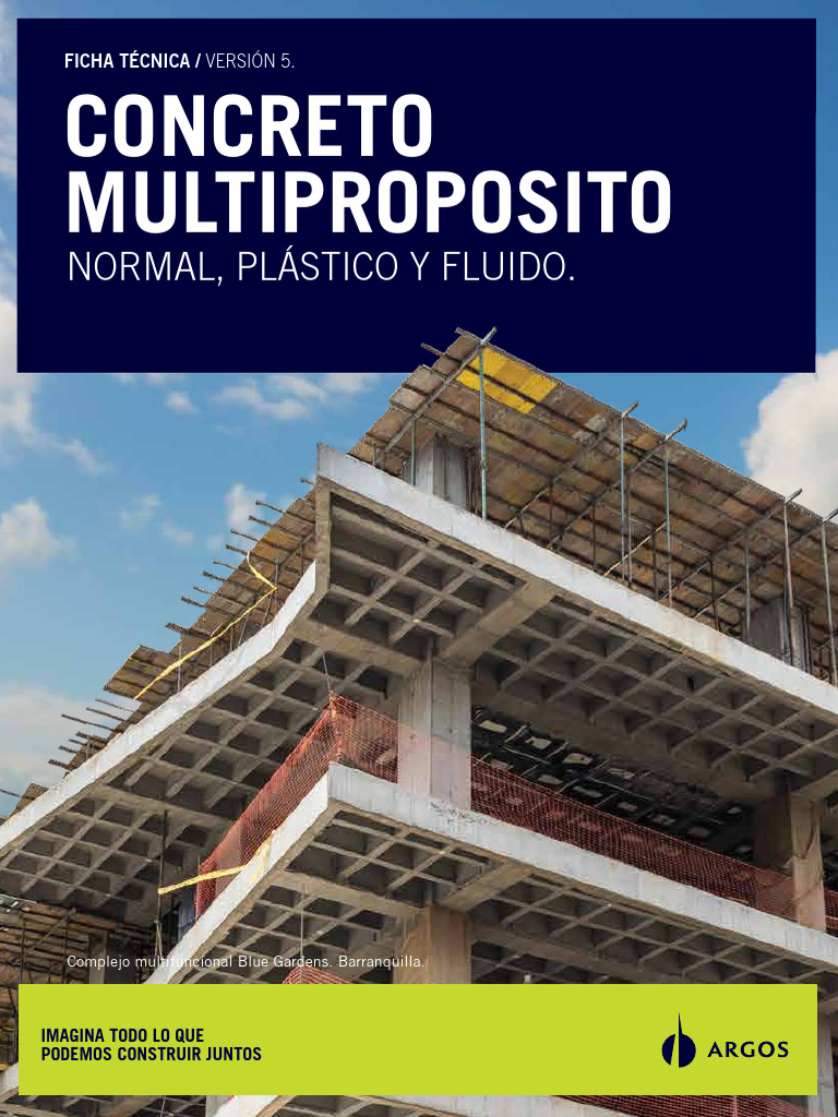 2.1. FICHA TECNICA CONCRETO MULTIUSOS | PDF | Hormigón | El plastico