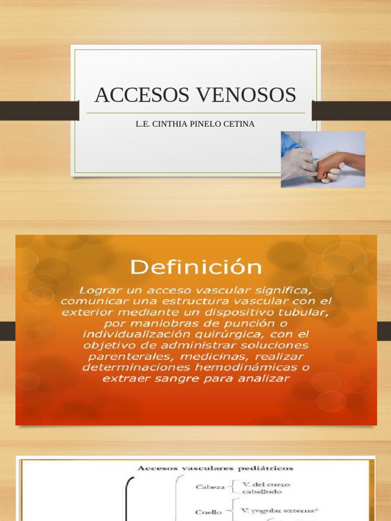 Accesos Venosos | PDF