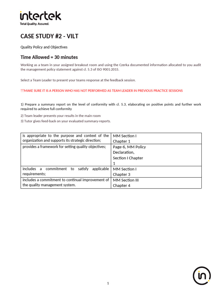 CS 2 Policy and Objectives - 2021 VILT | PDF