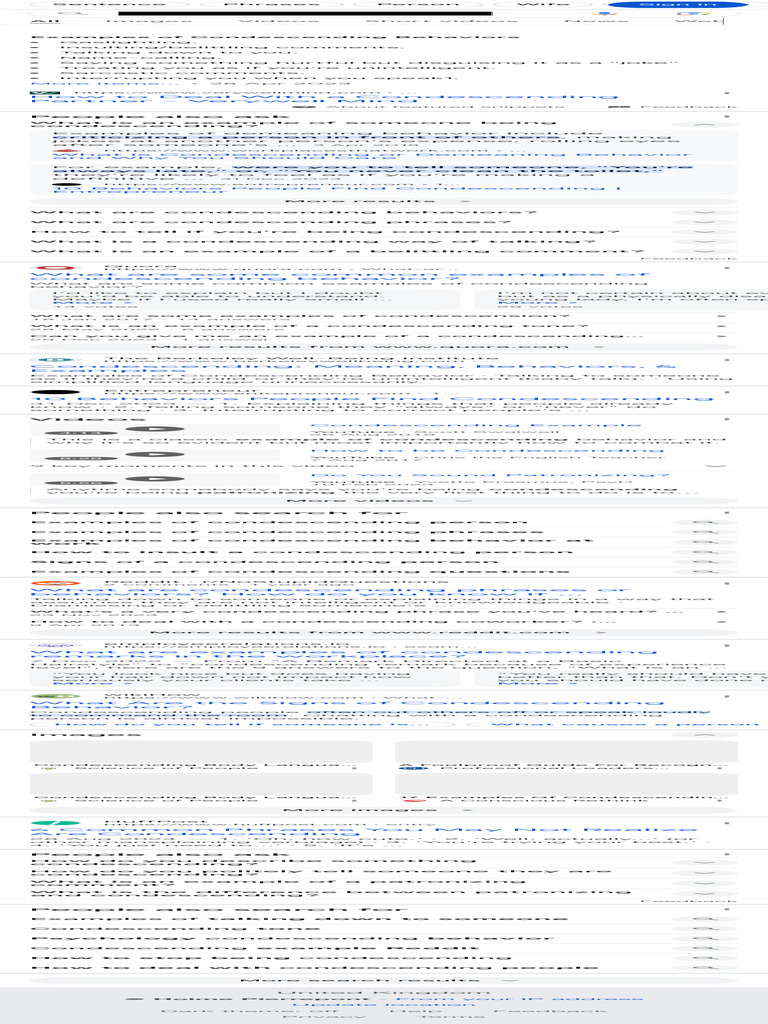 Examples of Condescending. - Google Search | PDF