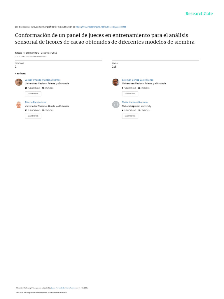 Conformacion de Un Panel de Jueces en Entrenamient | PDF | Metodología de encuesta