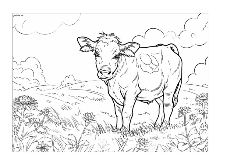 Coloring Cows 88308 | PDF