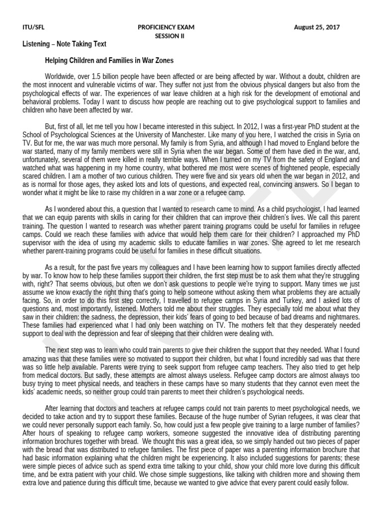 2017 August Proficiency Listening Note taking | PDF | Nightmare ...