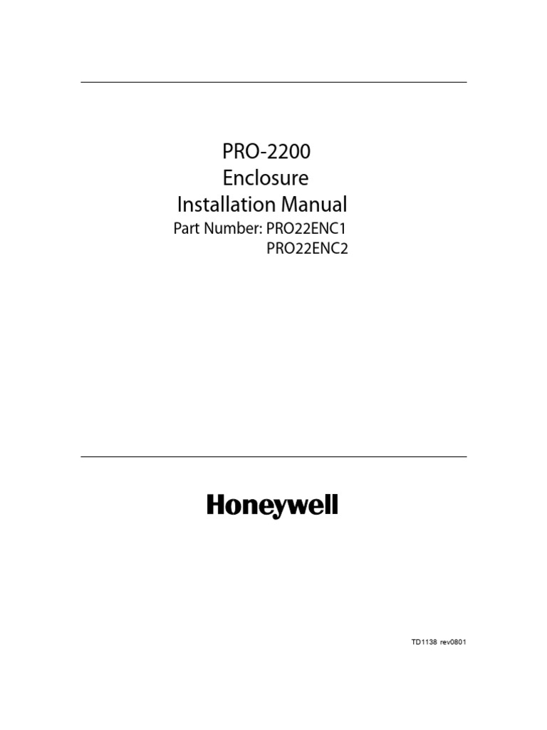 PRO22ENC1 & PRO22ENC2 Installation Manual | PDF | Databases | Power Supply