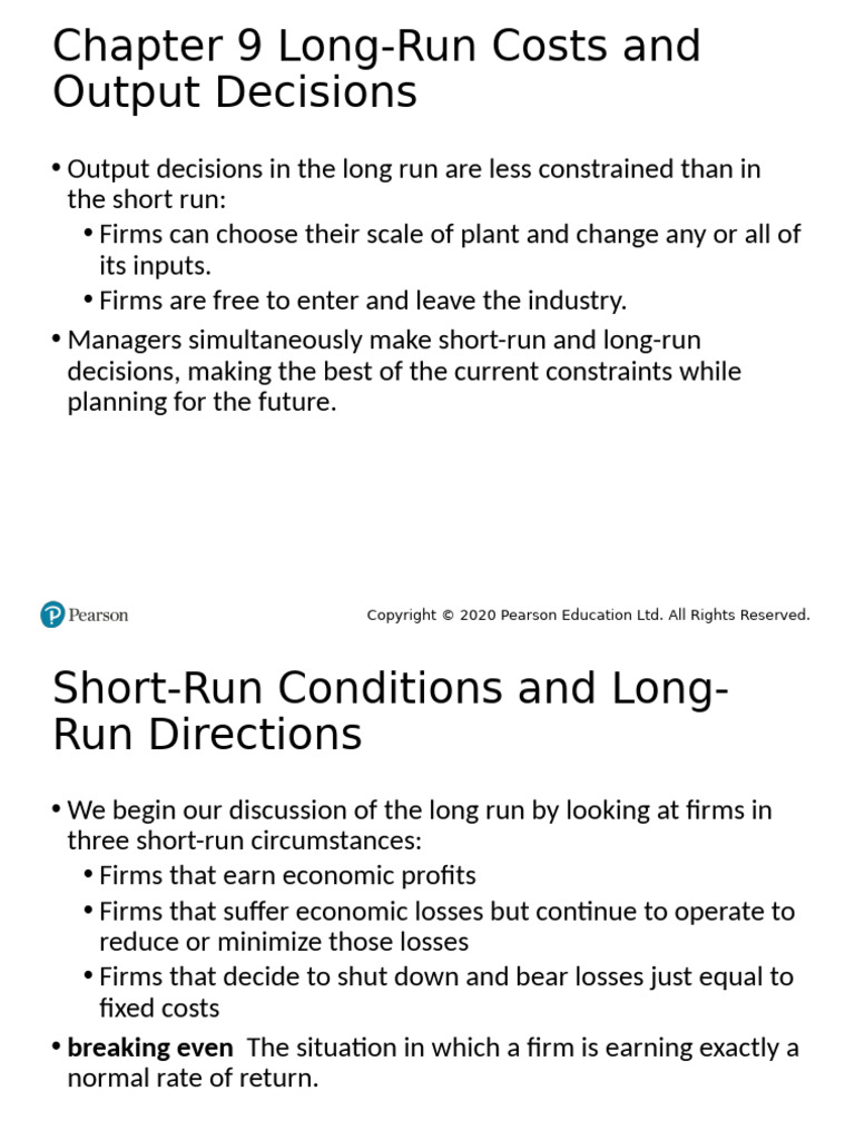 Chapter 9 Long-Run Costs and Output Decisions | PDF | Pricing | Business