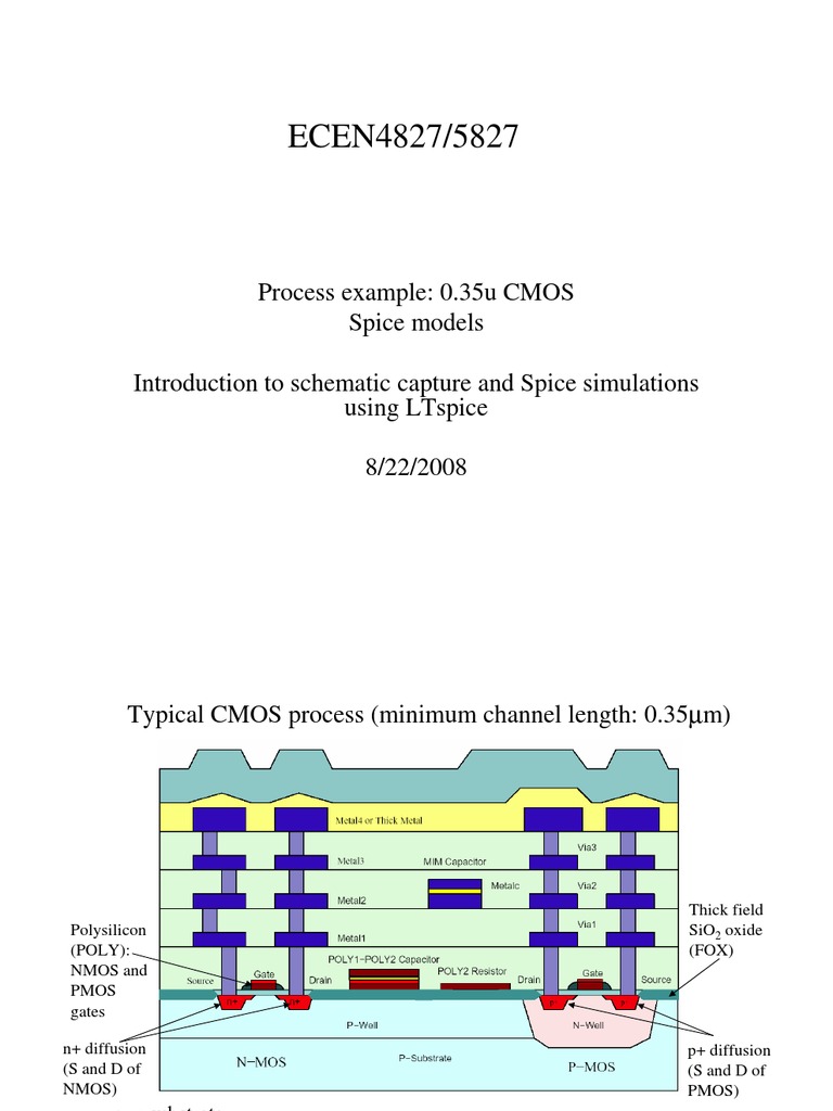 5827 Simulation Intro LTspice | Mosfet | Cmos
